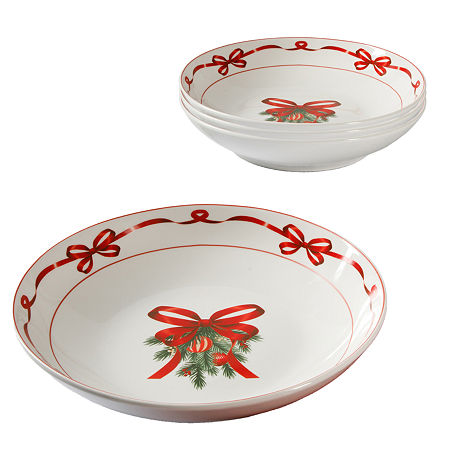 Click here for Martha Stewart Festive Bow 4-pc.Ceramic Dinner Bow... prices