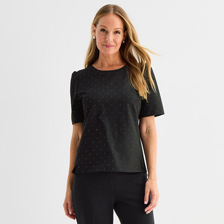 Click here for Liz Claiborne Womens Round Neck Short Sleeve Blous... prices