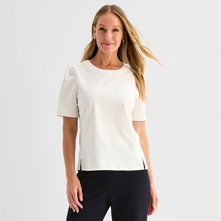 Click here for Liz Claiborne Womens Round Neck Short Sleeve Blous... prices