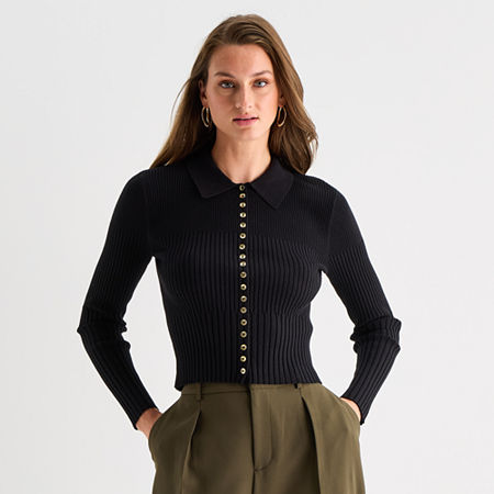 Click here for Worthington Womens Long Sleeve Button Cardigan  La... prices