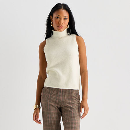 Click here for Worthington Womens Funnel Neck Sleeveless Pullover... prices