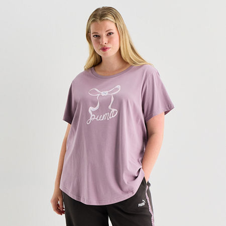 Click here for PUMA Womens Plus Crew Neck Short Sleeve Active T-S... prices