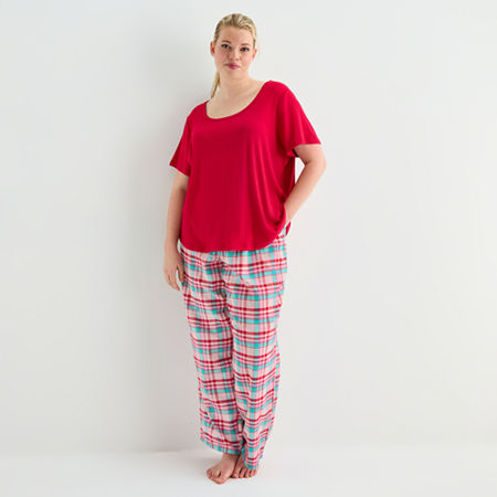 Click here for Sleep Chic Womens Rib Round Neck Short Sleeve Plus... prices