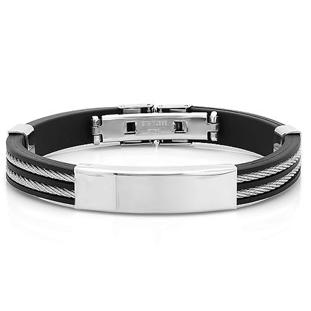 Click here for Mens Stainless Steel 8 Inch Solid Id Bracelet  One... prices