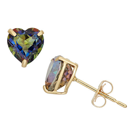 Click here for Genuine Mystic Fire Topaz 10K Gold 6.1mm Stud Earr... prices