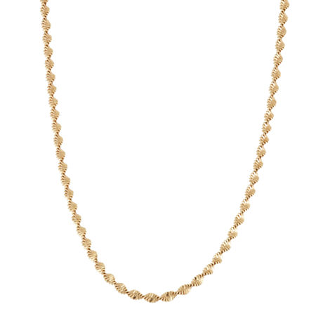 Click here for 18K Gold Over Silver 20 Inch Twisted Herringbone C... prices