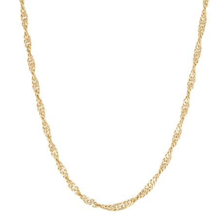 Click here for 18K Gold Over Silver 24 Inch Chain Necklace  One S... prices