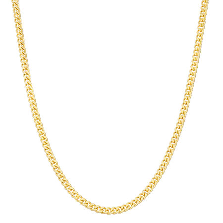 Click here for Unisex Adult 14K Gold Over Silver 22 Inch Curb Cha... prices