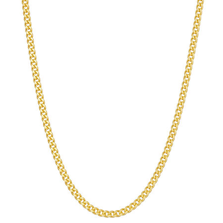 Click here for Unisex Adult 14K Gold Over Silver 16 Inch Curb Cha... prices