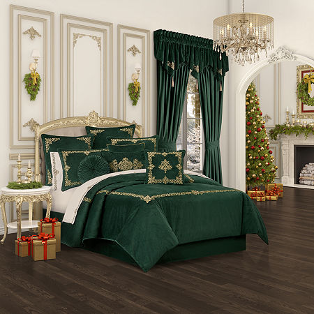 J Queen New York Noelle 3-Pc. Duvet Cover Set  Full/Queen - Evergreen