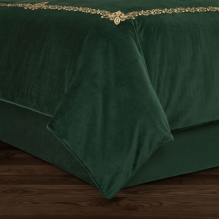 J Queen New York Noelle Bedskirt  King - Evergreen