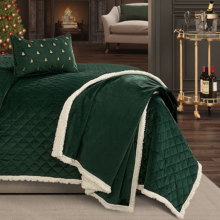 Click here for Queen Street Cozy Midweight Throw  One Size  Green prices