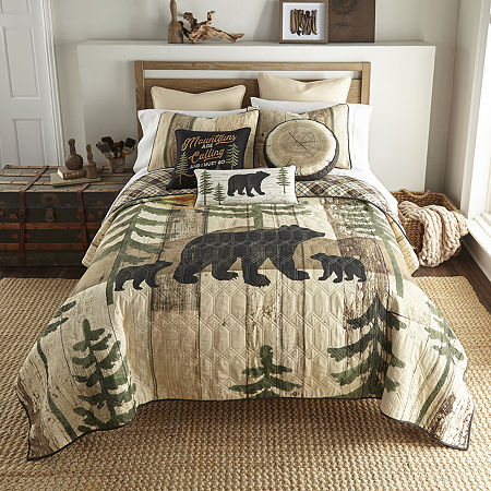 Donna Sharp Painted Bear 3 Piece Quilt Set  King - Painted Bear