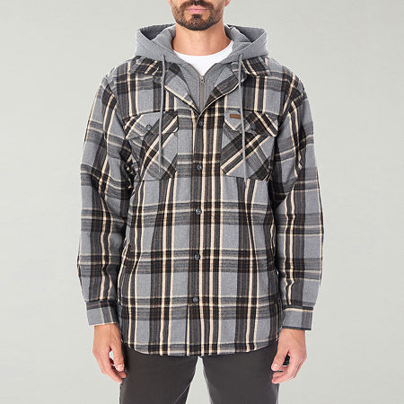 Click here for Smiths Workwear Mens Sherpa-Lined Hooded Flannel S... prices