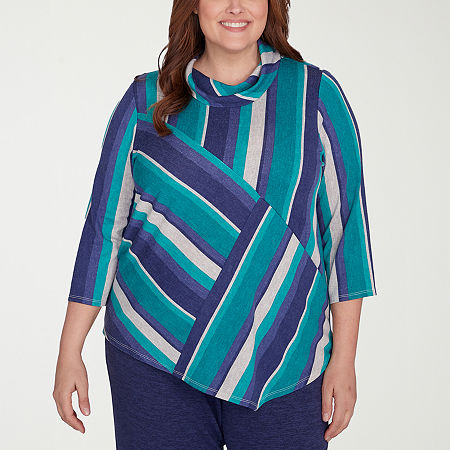 Click here for Alfred Dunner French Quarter Womens Plus Cowl Neck... prices