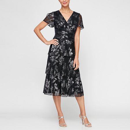 Click here for S. L. Fashions Floral Womens Short Sleeve Midi Fit... prices