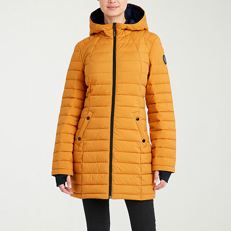 Hfx Womens Hooded Lightweight Puffer Jacket  Small  Yellow