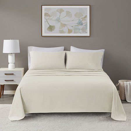 Beautyrest Extra Deep Pocket Cotton Flannel 4-Pc. Sheet Set  California King - Ivory Solid
