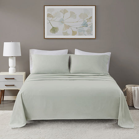 Beautyrest Extra Deep Pocket Cotton Flannel 4-Pc. Sheet Set  King - Seafoam Solid