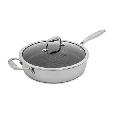 Hell's Kitchen Hybrid Try-Ply Stainless Steel 4-qt. Saute Pan, Color ...