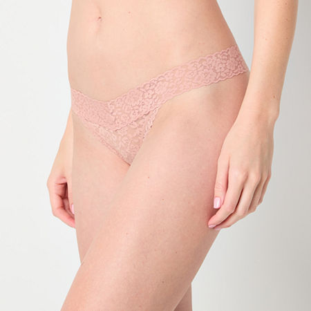 Click here for Ambrielle Everyday Lace Thong Panty  Large  Pink prices