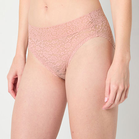 Click here for Ambrielle Everyday Lace High Cut Panty  Medium  Pi... prices