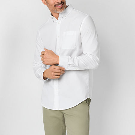 Click here for St. Johns Bay Stretch Poplin Mens Long Sleeve Clas... prices