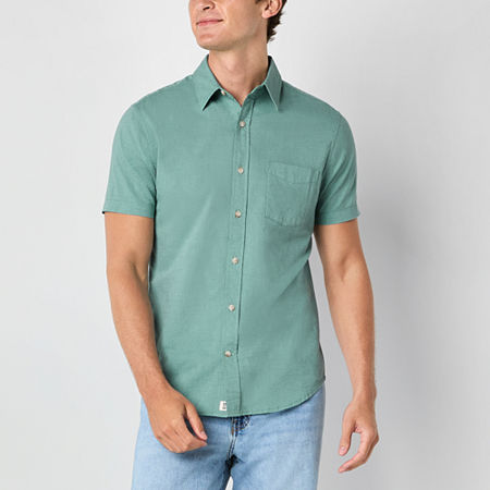 Click here for mutual weave Mens Short Sleeve Regular Fit Button-... prices