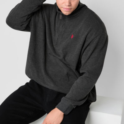 U.S. Polo Assn. Big and Tall Mens Mock Neck Long Sleeve Quarter-Zip ...