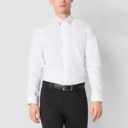 Click here for J. Ferrar Mens Long Sleeve Slim Fit Slim Button-Do... prices