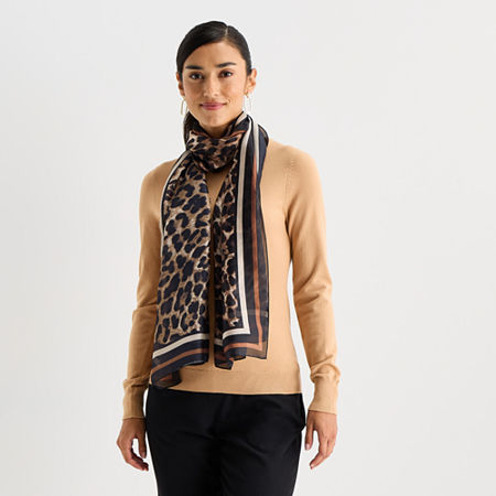 Click here for Collection Xiix Chiffon Leopard Oblong Scarf  One... prices