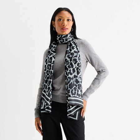 Click here for Collection Xiix Chiffon Leopard Oblong Scarf  One... prices