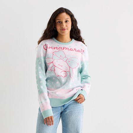 Click here for Juniors Cinnamoroll Womens Crew Neck Long Sleeve H... prices