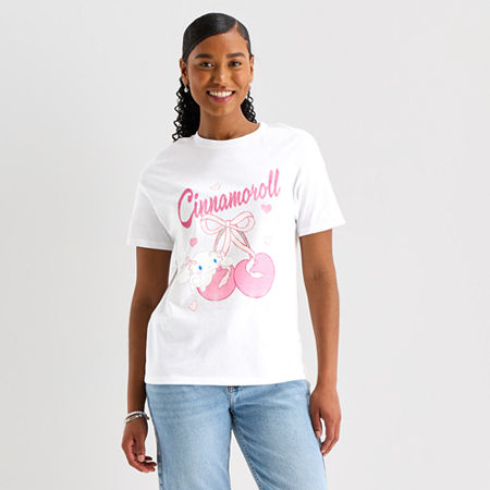 Click here for Cinnamoroll Boyfriend Womens Juniors Crew Neck Sho... prices