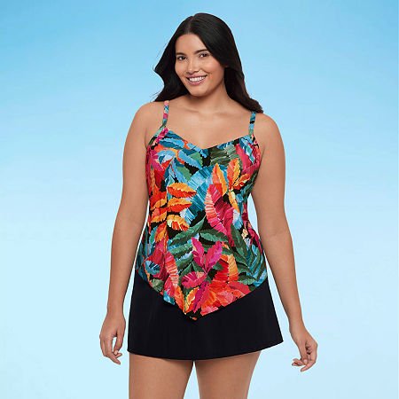 Click here for Trimshaper Womens Leaf Tankini Swimsuit Top  18  M... prices