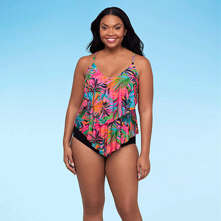 Click here for Trimshaper Womens Leaf Tankini Swimsuit Top  18  M... prices