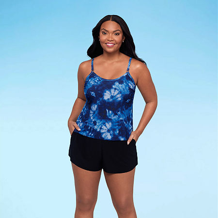 Click here for Trimshaper Womens Tie-Dye Swim Romper  12  Blue prices