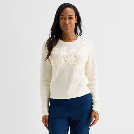 Click here for Liz Claiborne Womens Crew Neck Embellished Long Sl... prices