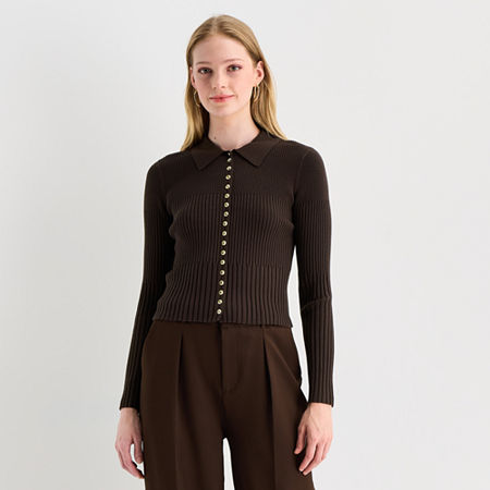 Click here for Worthington Womens Long Sleeve Button Cardigan  La... prices