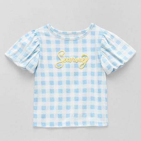 Click here for Okie Dokie Girls Crew Neck Puff Sleeve Graphic T-S... prices