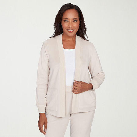 Click here for Alfred Dunner Calm Luxe Womens Long Sleeve Open Fr... prices