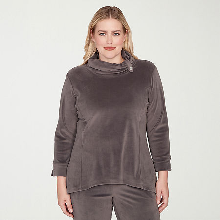 Click here for Alfred Dunner Calm Luxe Womens Cowl Neck 3/4 Sleev... prices