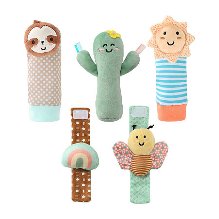 Click here for The Peanutshell Boho Baby Rattle Socks and Wrist R... prices
