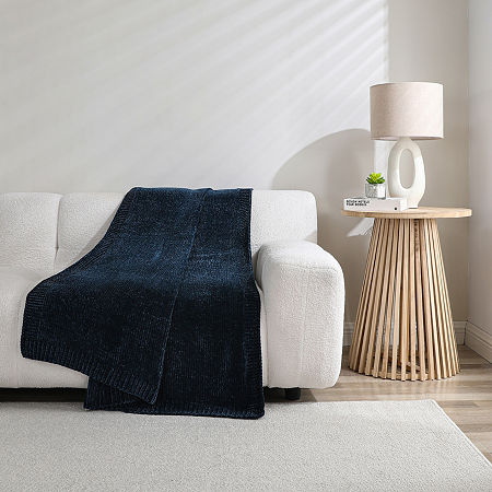 Click here for Chenille Midweight Throw  One Size  Blue prices