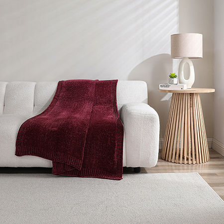 Click here for Chenille Midweight Throw  One Size  Red prices