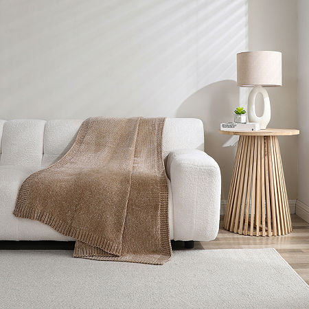 Click here for Chenille Midweight Throw  One Size  Beige prices
