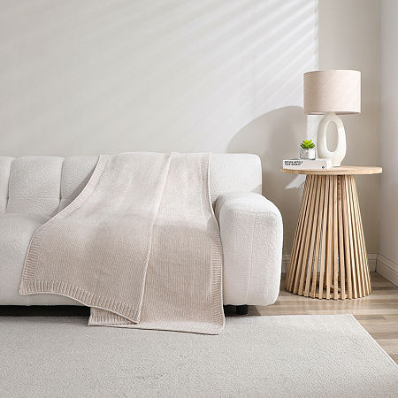 Click here for Chenille Midweight Throw  One Size  Beige prices