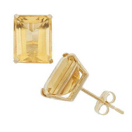 Click here for Genuine Yellow Citrine 10K Gold 9mm Stud Earrings... prices