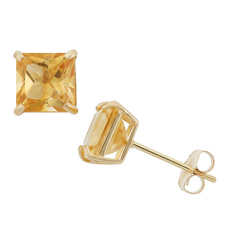 Click here for Genuine Yellow Citrine 10K Gold 6mm Stud Earrings... prices