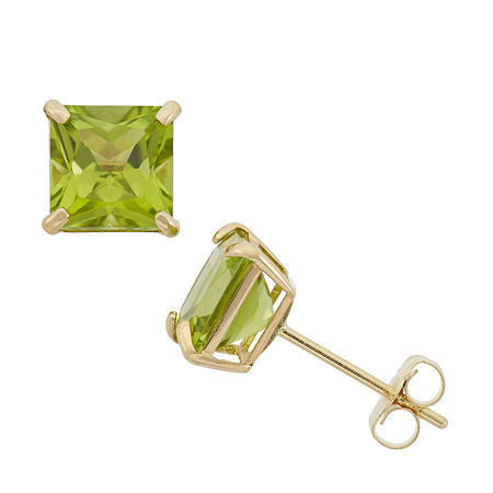 Click here for Genuine Green Peridot 10K Gold 6mm Stud Earrings... prices